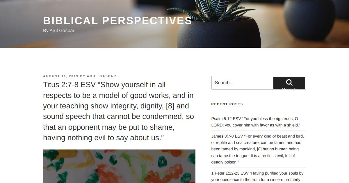Titus 2:7-8 ESV “Show yourself in all respects to be a model of good ...